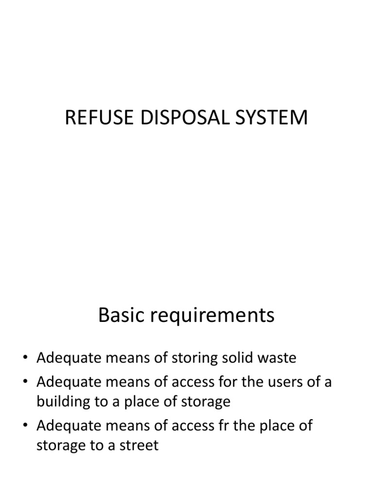 L8-REFUSE DISPOSAL SYSTEM B | PDF | Incineration | Waste