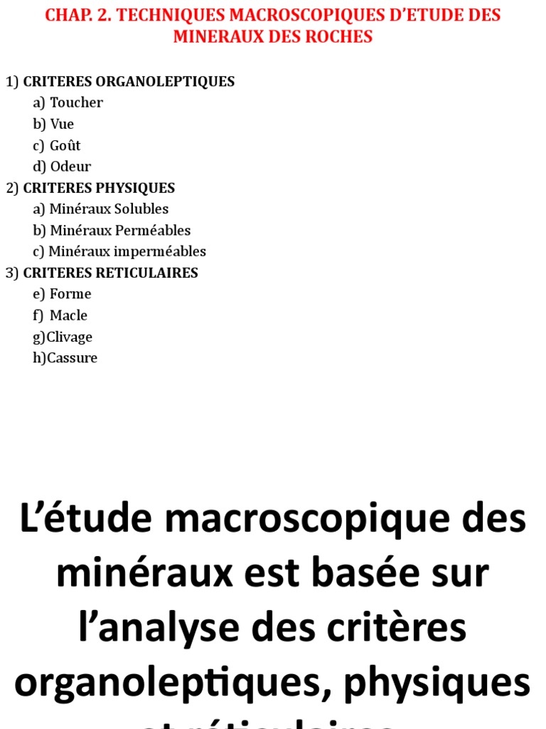 Techniques d'étude des minéraux | PDF | Minéral | Matériaux