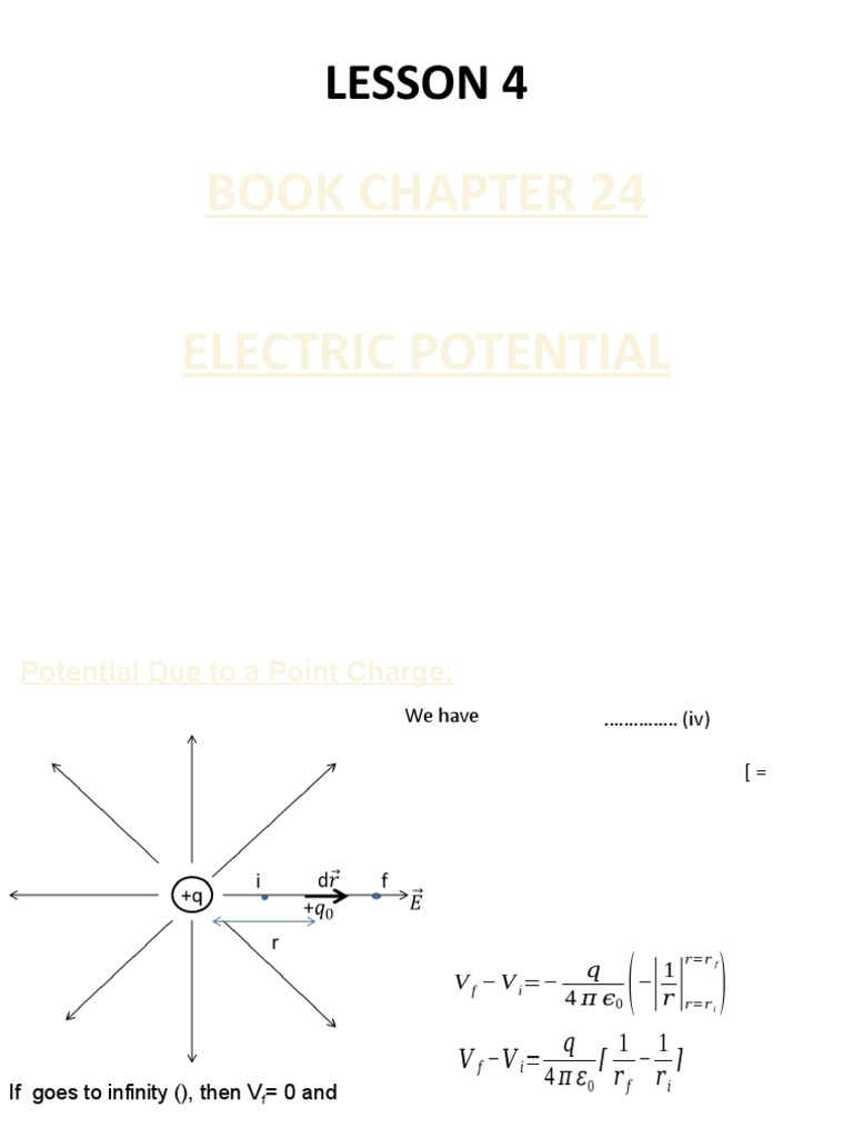 Electric Potential Calculations: Finding Potentials Due to Point ...