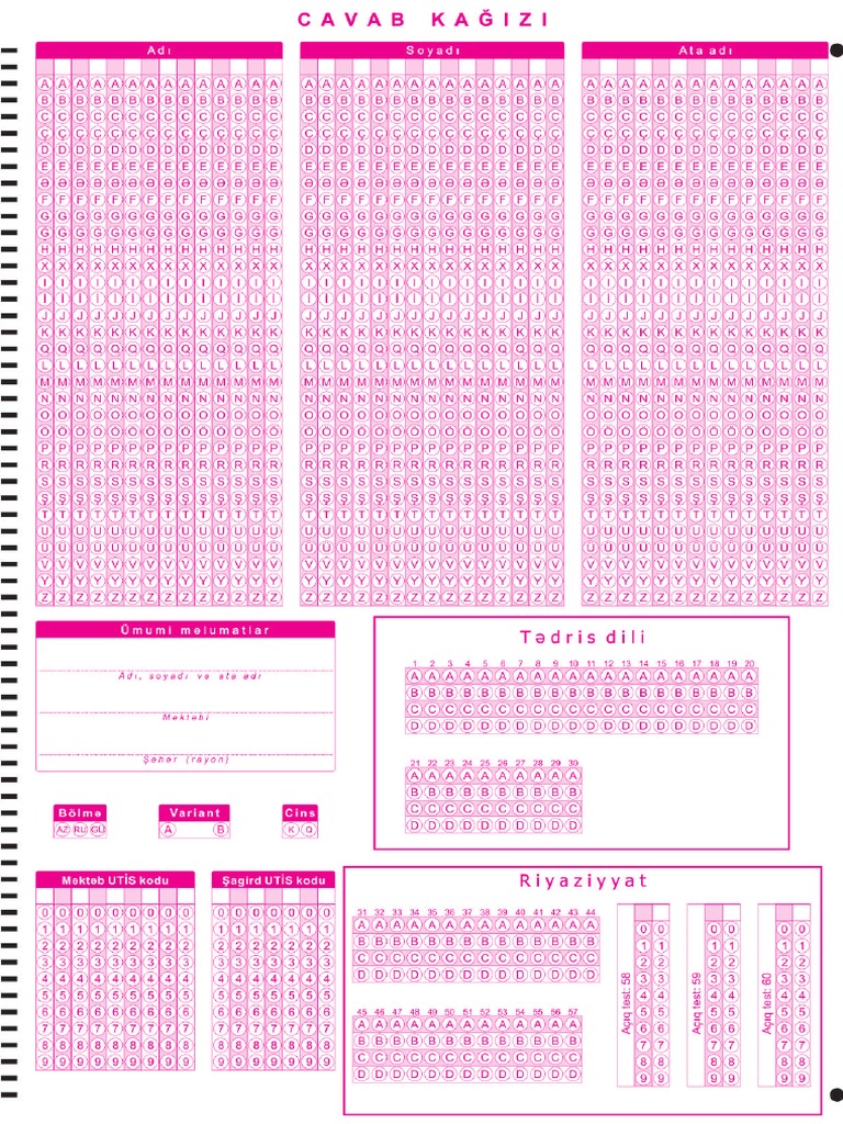 Cavab Kağızı PDF | PDF