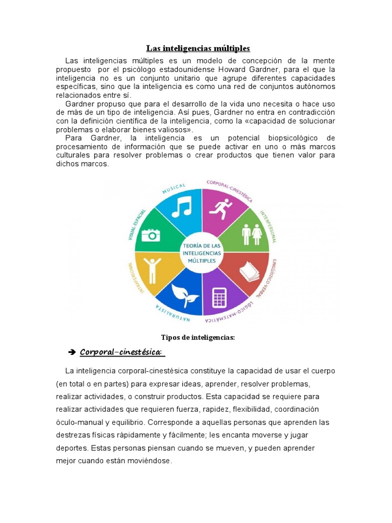 Las Inteligencias Múltiples | PDF | Inteligencia | Pensamiento