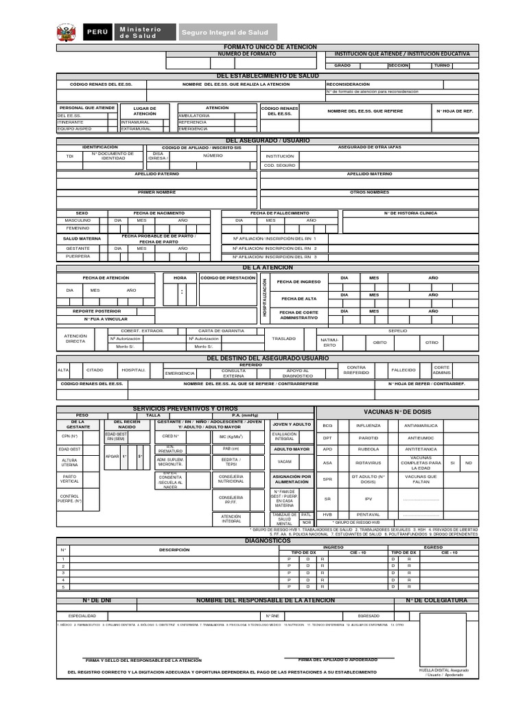 FUA Anverso PDF | PDF | Medicina | Cuidado de la salud