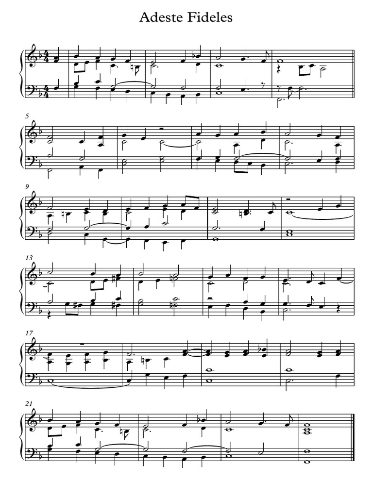 Adeste Fideles in F | PDF