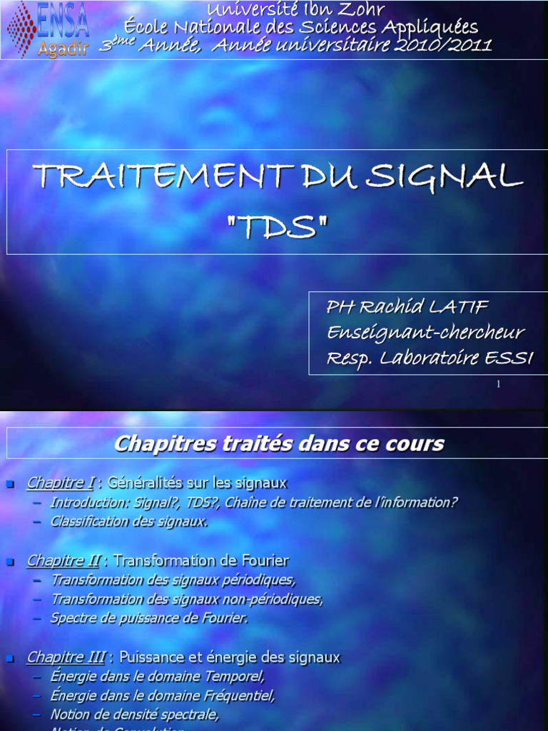Traitement Du Signal | PDF | Signal électrique | Échantillonnage (signal)