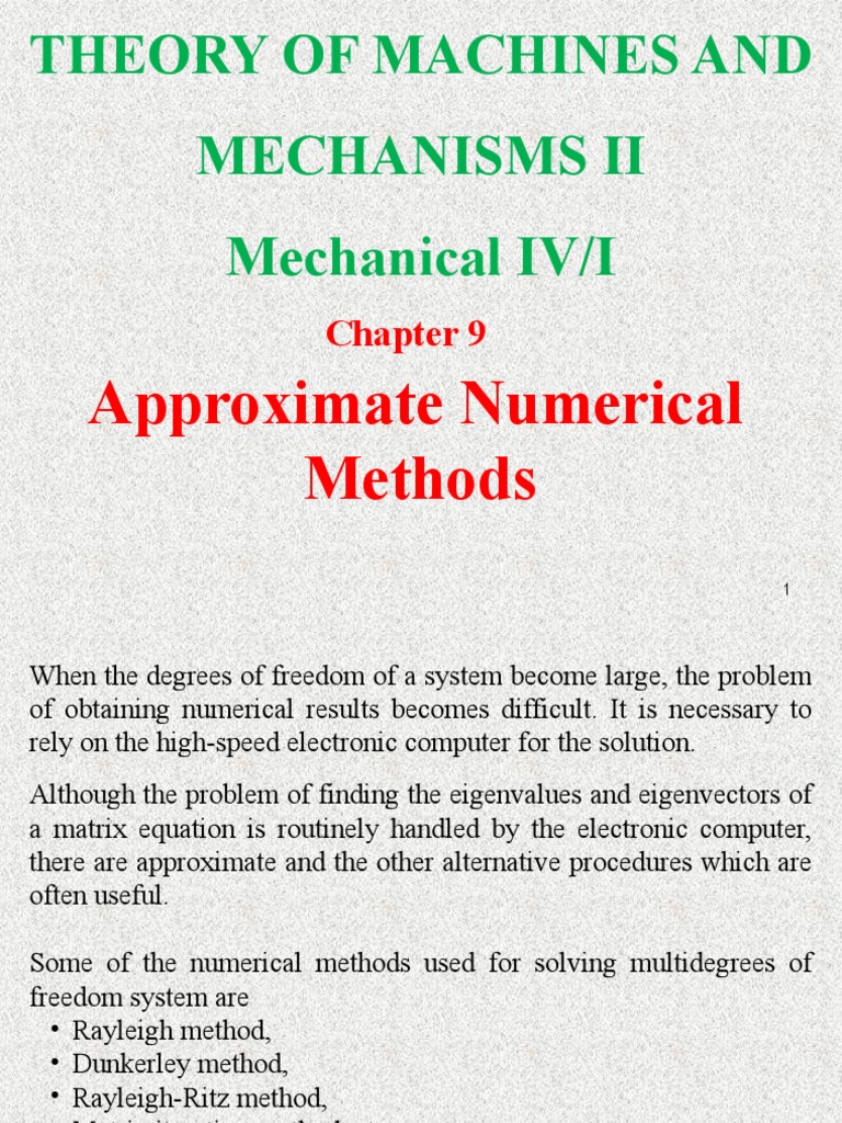 09 Numerical Methods | PDF | Mechanics | Applied Mathematics