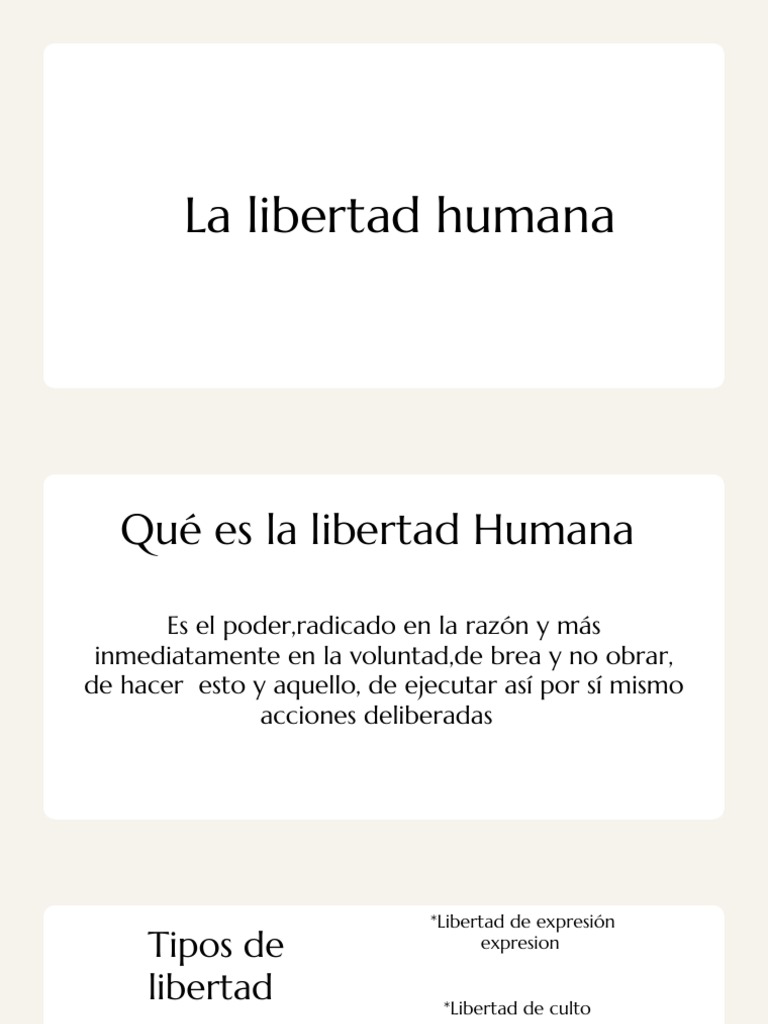 La Libertad Humana | PDF