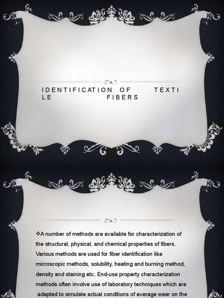 Textile Fiber Identification Guide | PDF