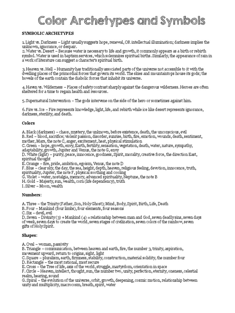 Color Symbolism and Archetypes: A Guide to Common Representations in ...