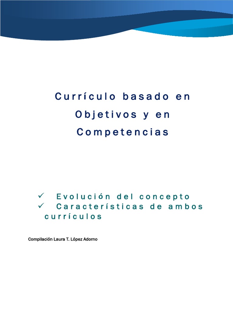 Currículum Por Objetivos y Por Competencias PDF | PDF