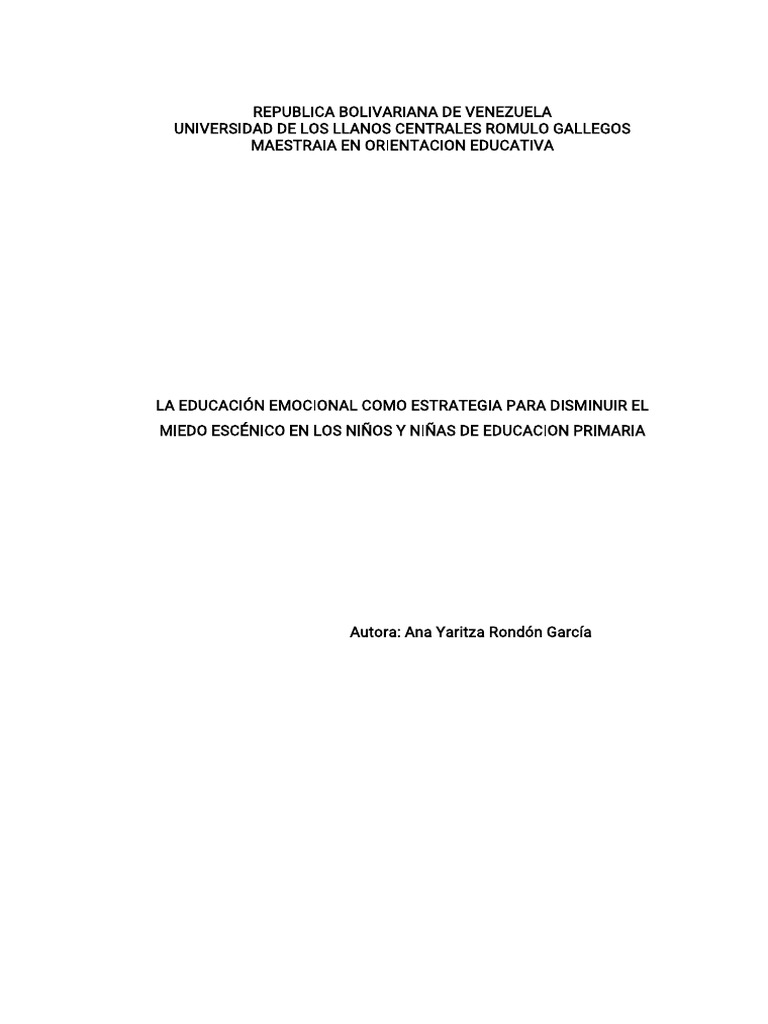 Capitulo 1 ANA RONDON. | PDF | Las emociones | Ansiedad
