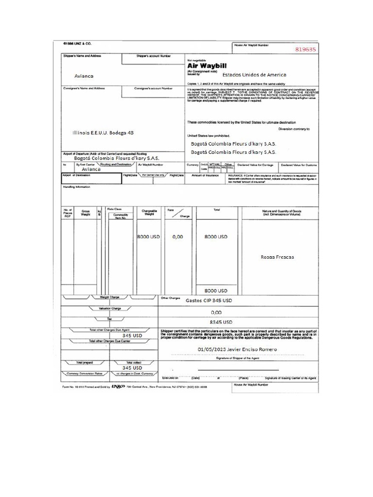 Air Waybill PDF | PDF