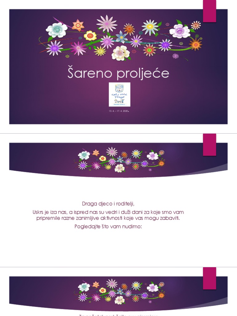Sareno Proljece Prezentacija PDF | PDF