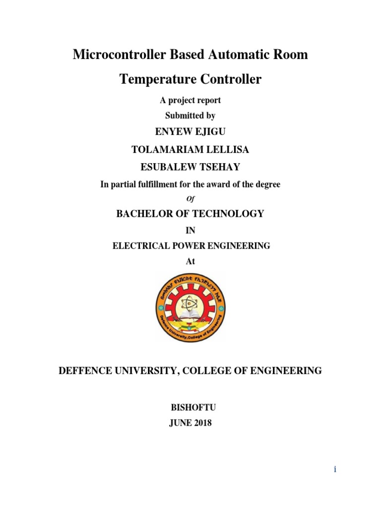 Microcontroller Based Automatic Room Temperature Controller Enyew | PDF