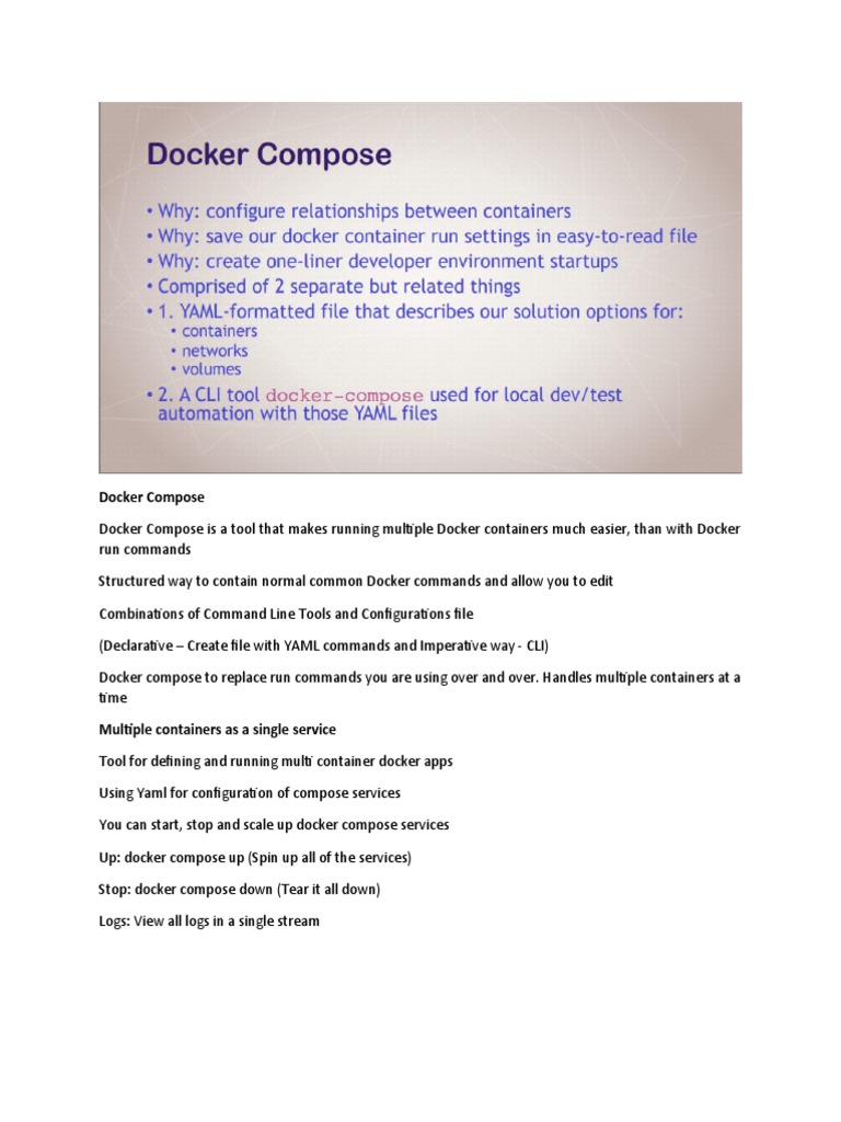 Docker Compose | PDF | Port (Computer Networking) | Software