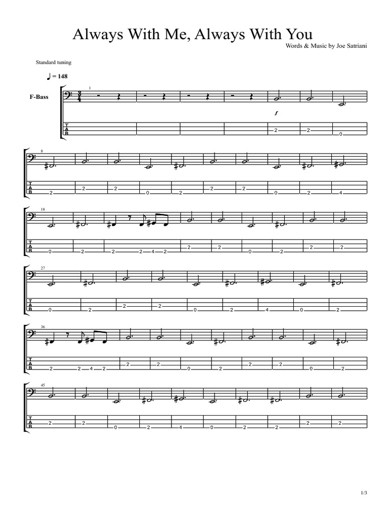 Joe Satriani's "Always With Me" Tabs | PDF