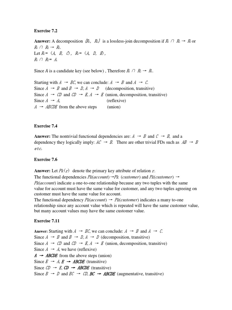 Exercise 7.2 Answer: A Decomposition (R | PDF | Computing | Mathematics