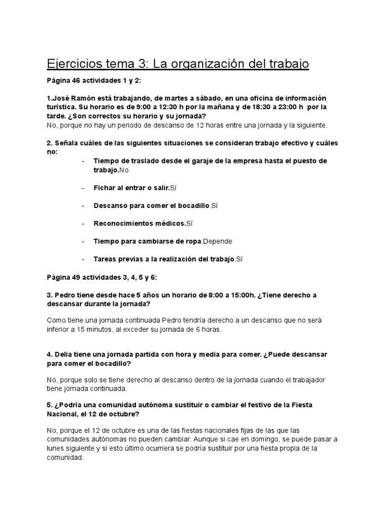 Ejercicios Tema 3 FOL Nerea López López PDF | PDF