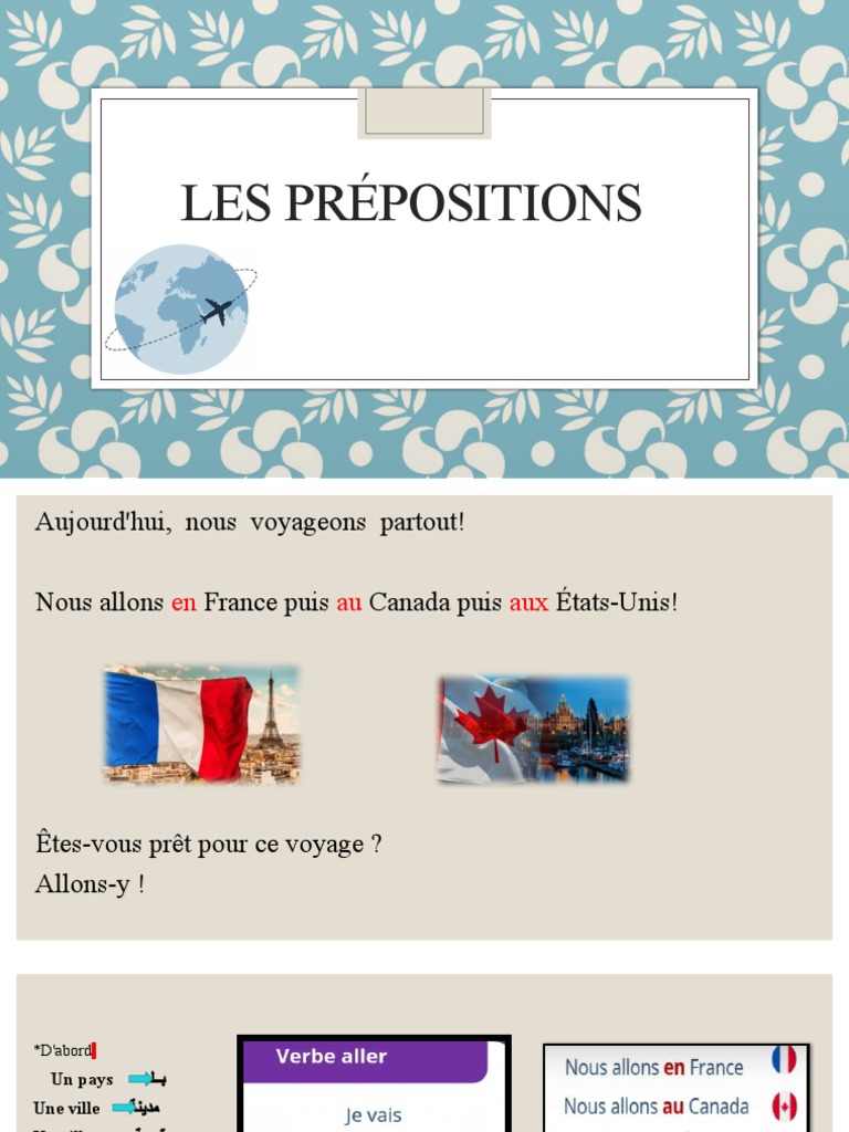 Les Prepositions | PDF