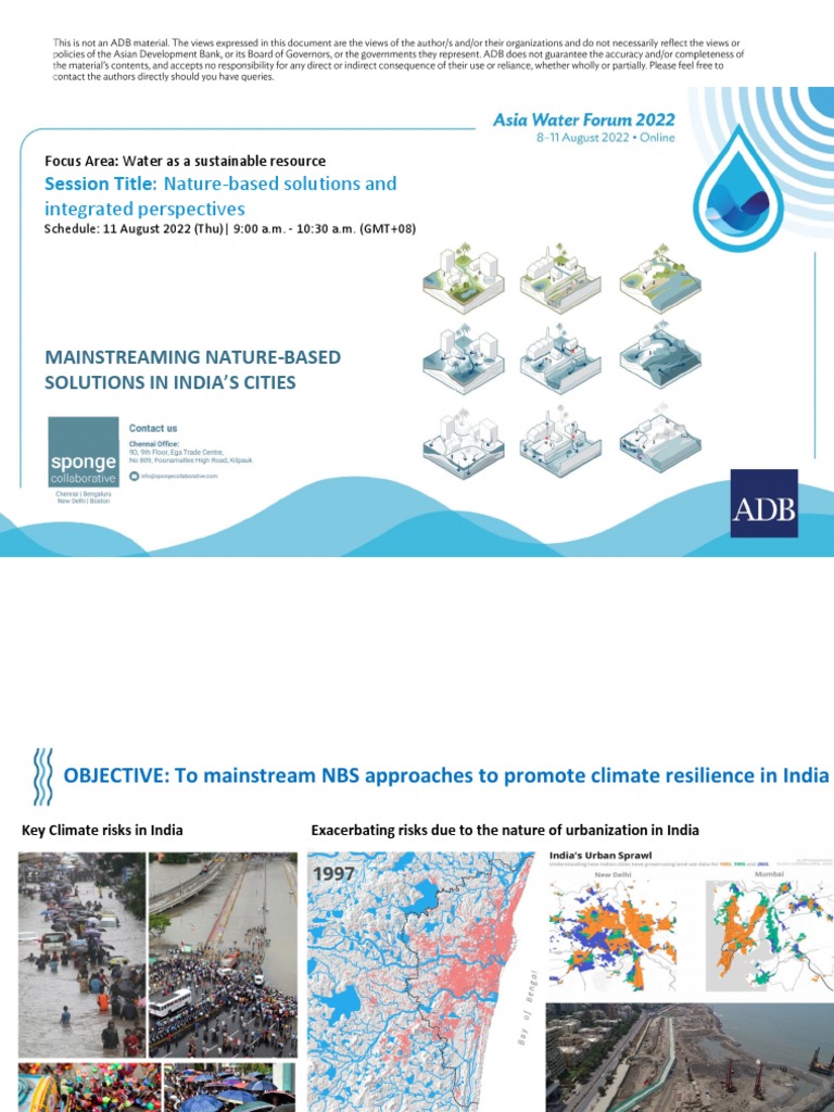 Mainstreaming Sponge City Approach Through Strategic Planning India PDF ...