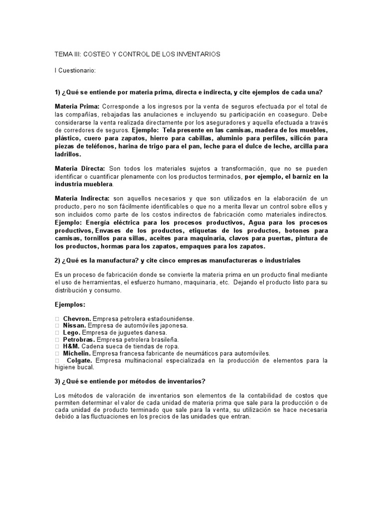 Tema 3 Practica 1 Costo 1 | PDF