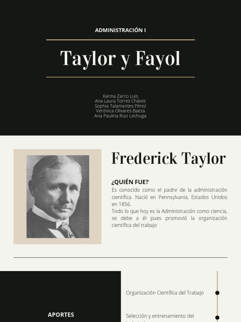 Taylor y Fayol PDF | PDF