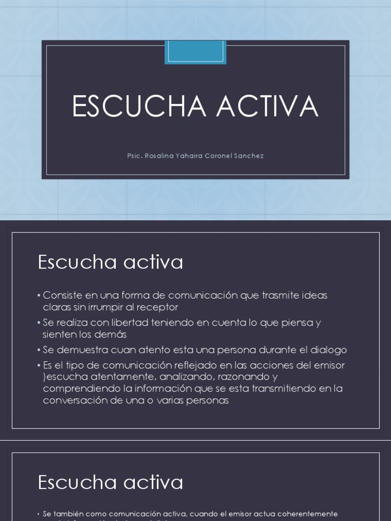Escucha Activa PDF | PDF