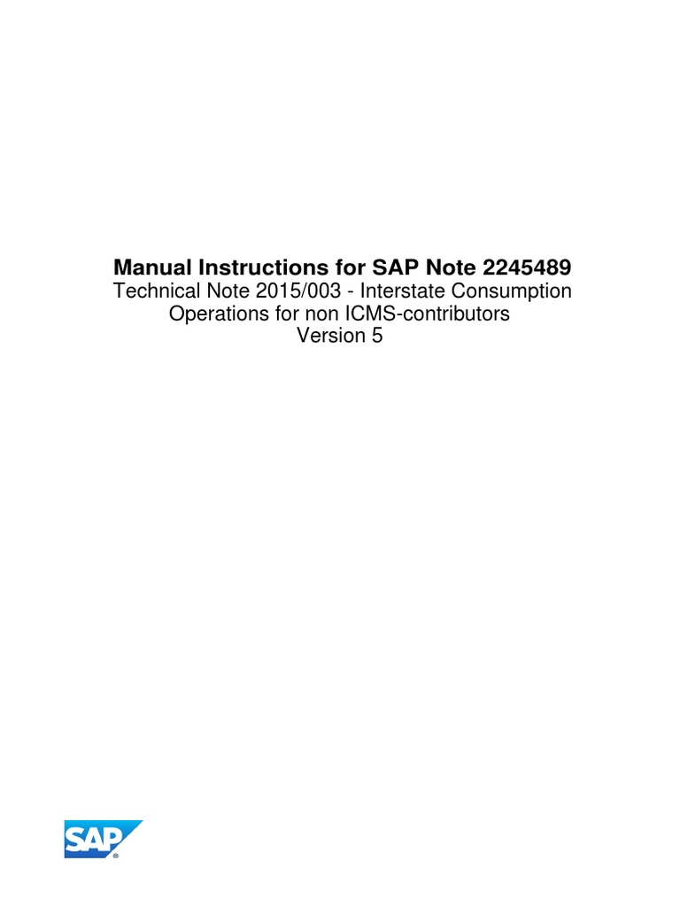 Manual Pre Implem SAP Note 2245489 PDF | PDF | Databases | Database ...