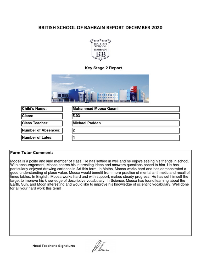 Moosa's Progress Report - Dec 2020 | PDF