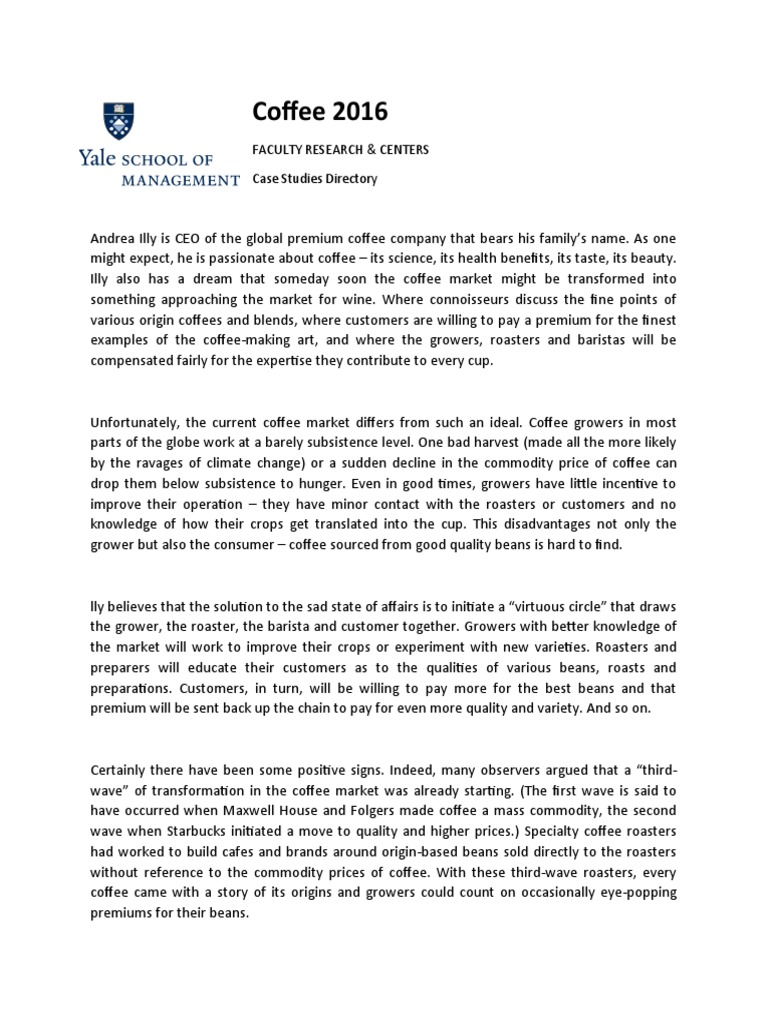 Coffee Market Transformation Case Study | PDF