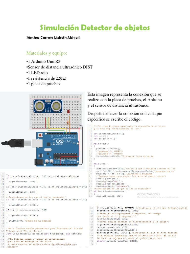 Simulación Detector De Objetos Pdf 
