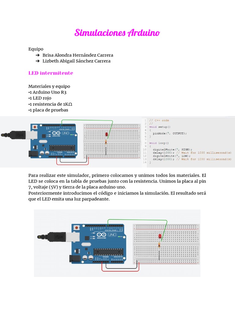 Simulaciones Arduino | PDF
