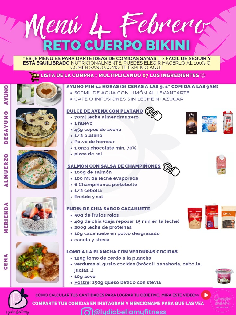 Menú Alto en Proteinas PDF | PDF