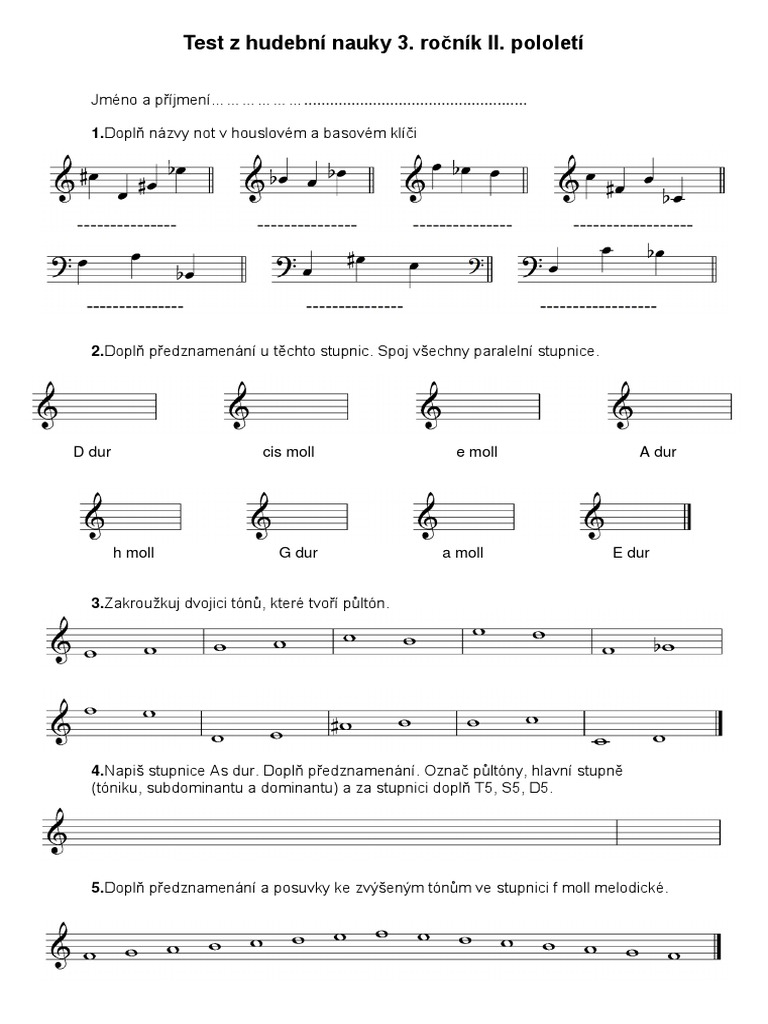 TEST 3.rocnik II - Pololeti PDF | PDF