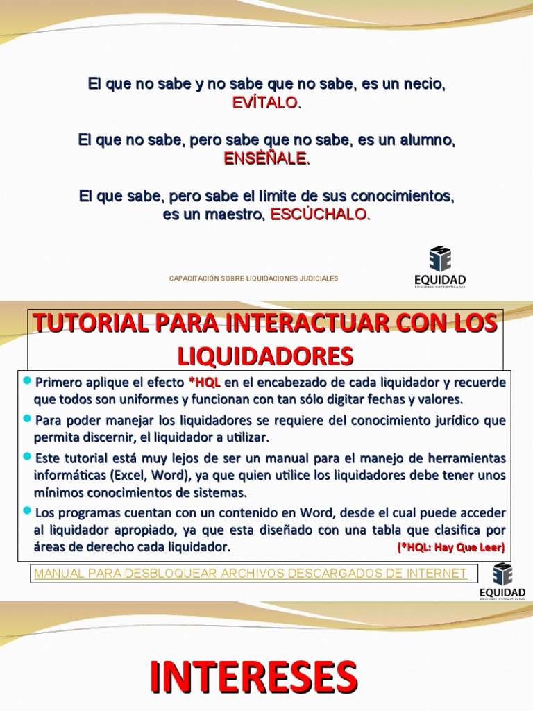 .1TUTORIAL PARA INTERACTUAR CON LOS LIQUIDADORES - Pps | PDF