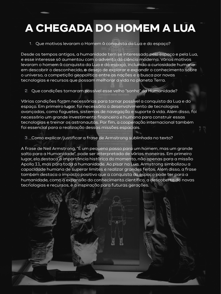 Conquista da Lua: Motivos e Impactos | PDF