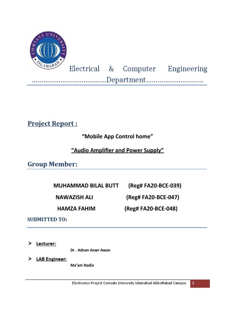 Report of Project - Electronics | PDF