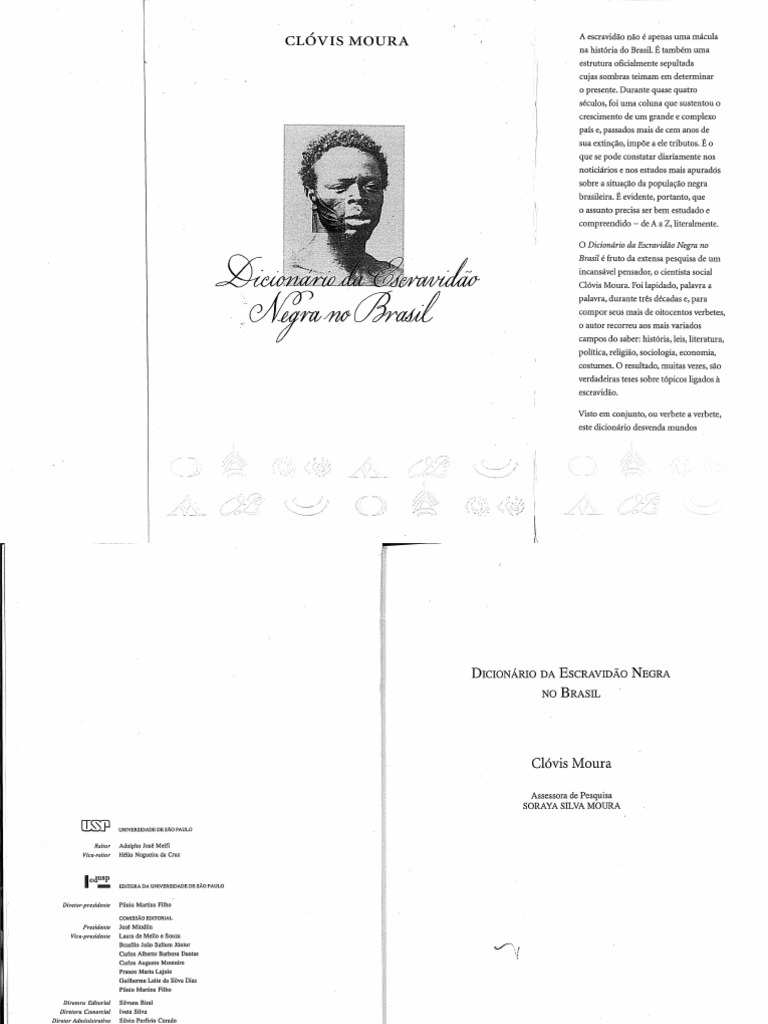 Clóvis Moura - Soraya Silva Moura - Dicionário Da Escravidão Negra No ...