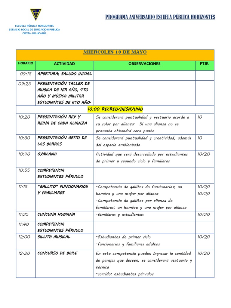 Programa Aniversario 2023 PDF | PDF