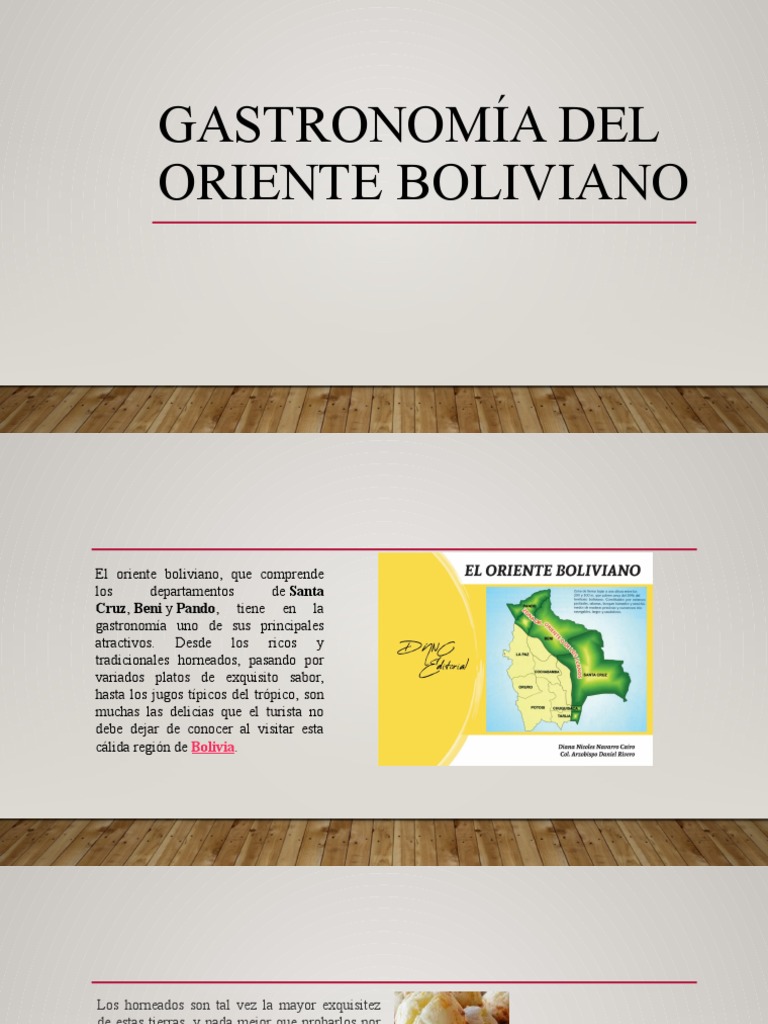 Platos Típicos del Oriente Boliviano | PDF | Bolivia | Maíz