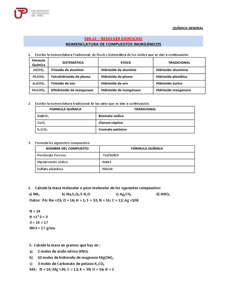 S06.s2 - Resolver Ejercicios | PDF