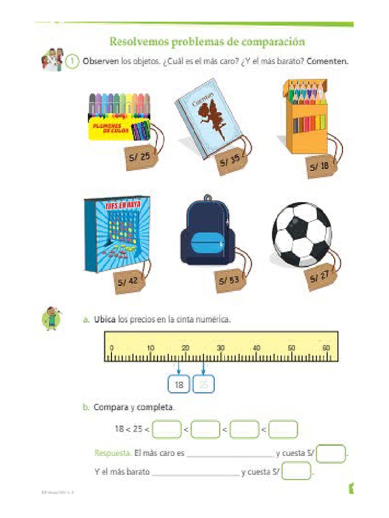 Ficha Resolvemos Problemas de Comparación | PDF