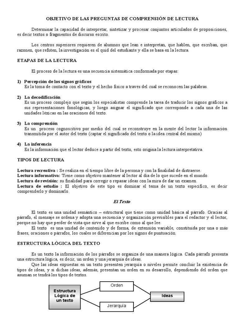 Comprensión de Lectura-1º | PDF
