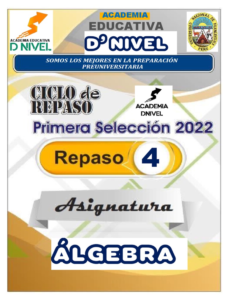 Dnivel - Algebra 4 - 2023 - I-1 | PDF