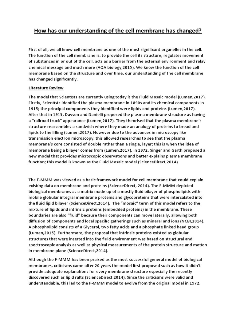 How Has Our Understanding of The Cell Membrane Has Changed Biology ...