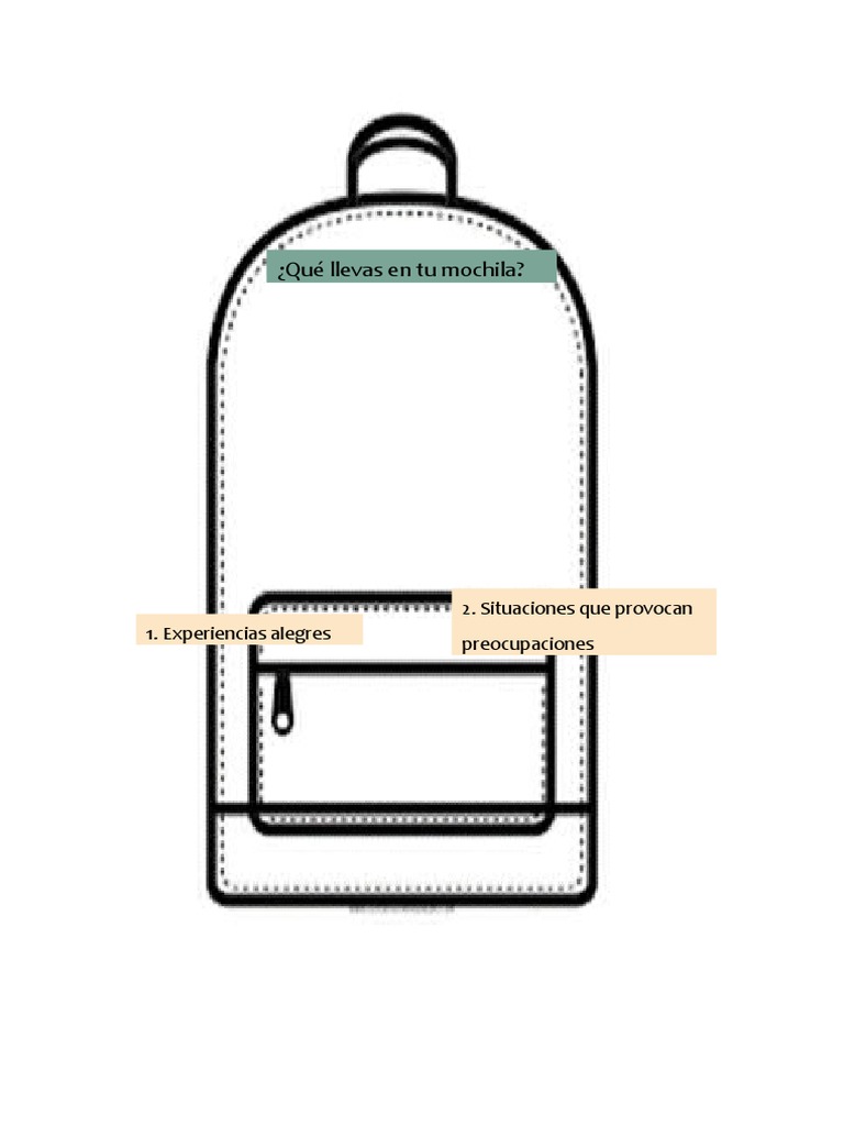Ficha de La Mochila de Las Emociones | PDF