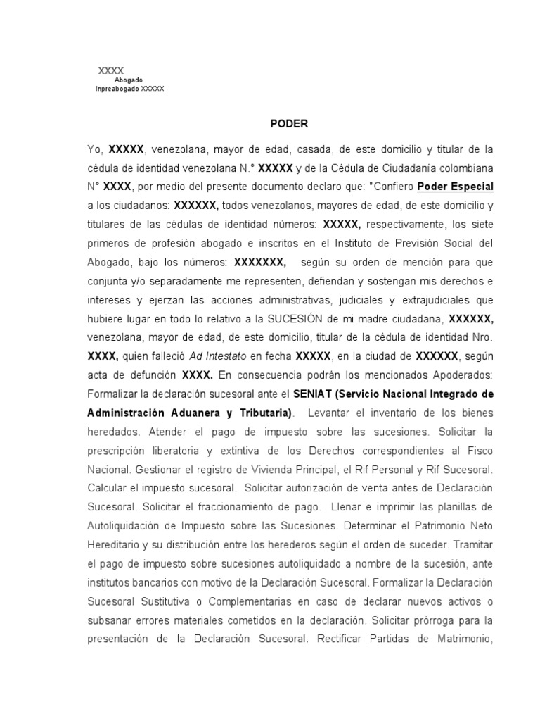 PODER-SUCESIÓN.docx | PDF | Gobierno | Justicia