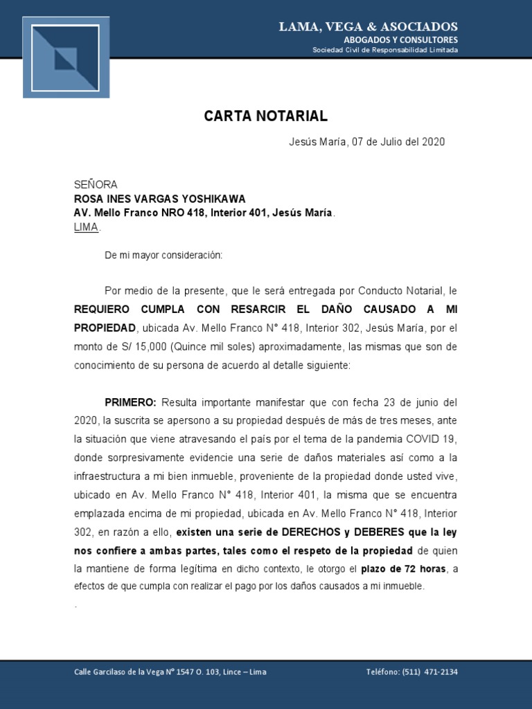 Carta Notarial | PDF