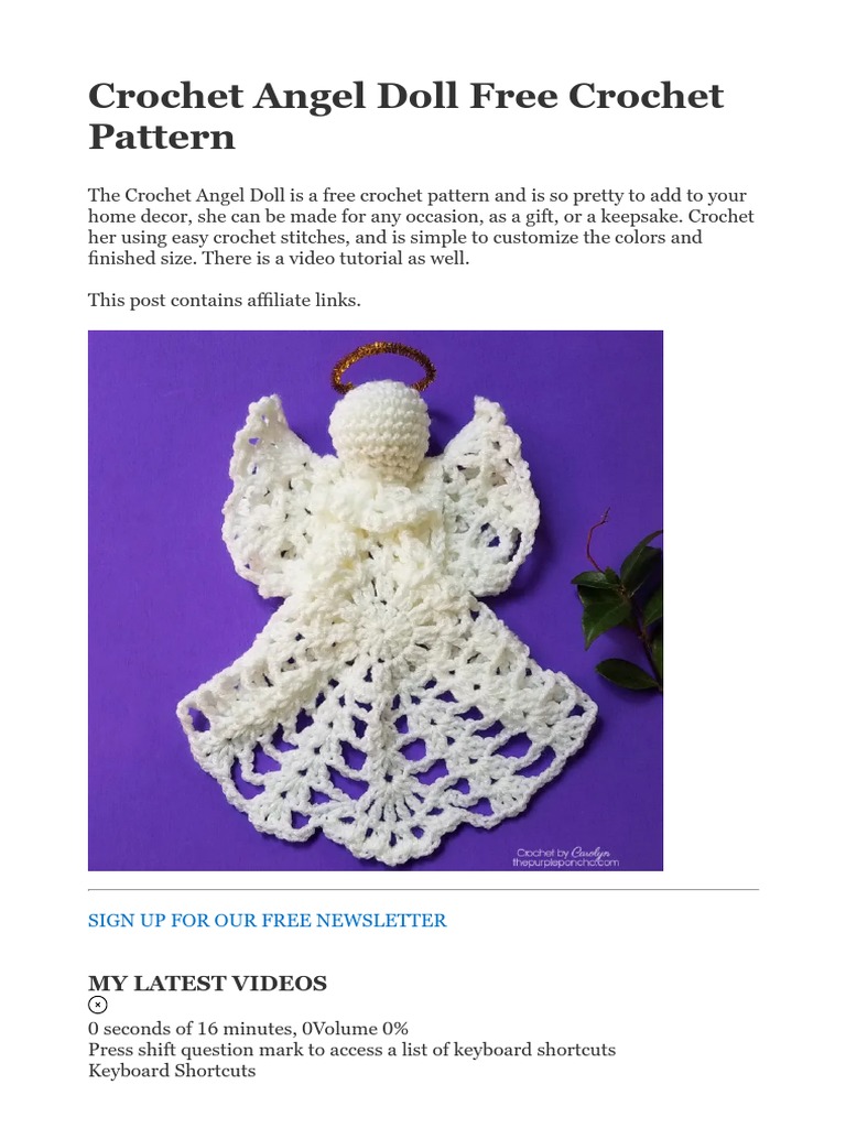 Crochet Angel Doll Free Crochet Pattern PDF | PDF