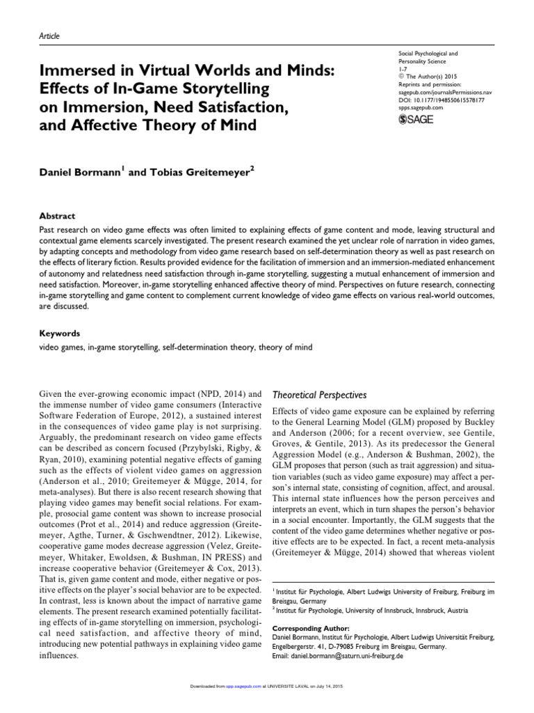 Bormann 2015 Pdf Affect Psychology Empathy