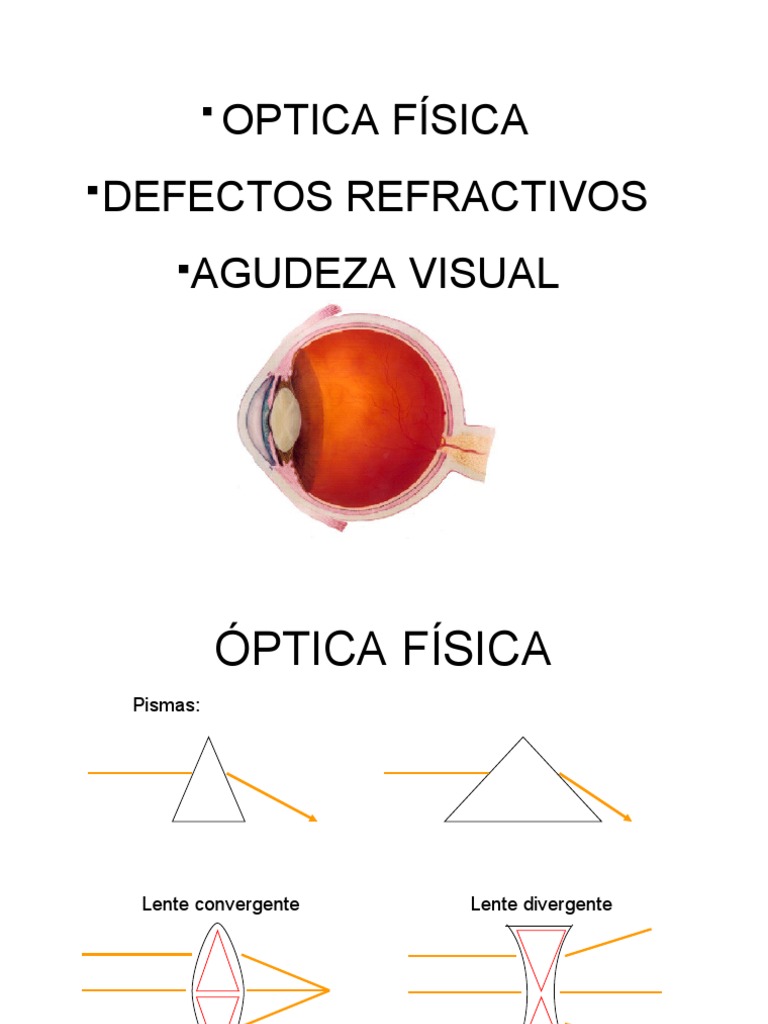 Defectos Refractivos y Agudeza Visual | PDF
